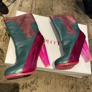 Emilio Pucci | Shoes | Emilio Pucci Made In Italy Stunning Leather ...